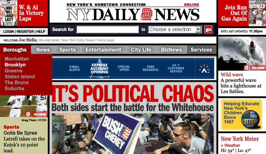 The New York Daily News Online « 418QE